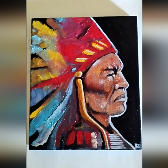 Handmade | Art | Vibrant Native American Abstract Art Painting | Poshmark